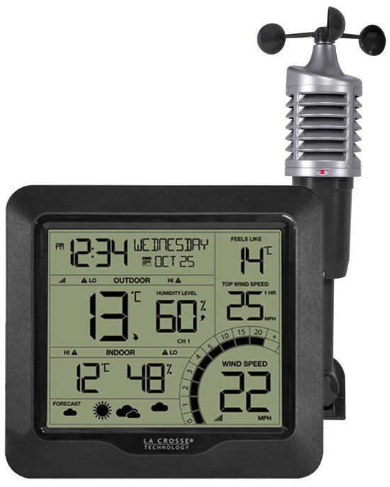 327-1417BW Professional B/W Wind Speed Weather Station – TESA ...