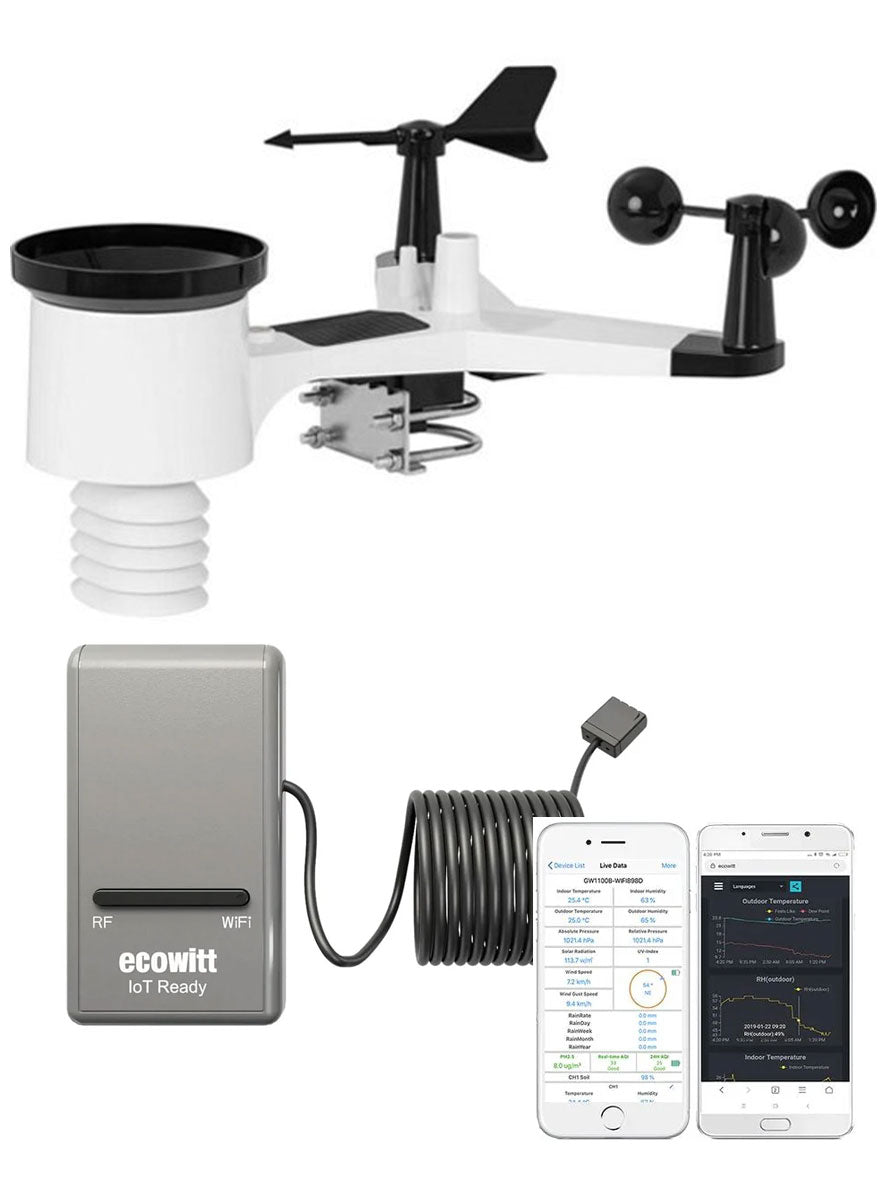 GW1200 IoT Smart Hub WIFI Gateway with WH65 Outdoor Multi-Sensor – TESA ...